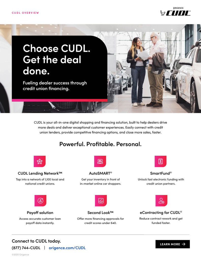 CUDL Dealer Overview | Product Sheet – Shop Origence